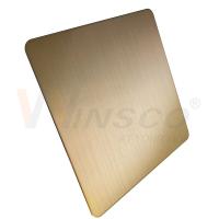 China Brushed Hairline Stainless Steel Sheet 5x10ft AISI 201 304 316 Champagne Gold for sale