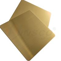 China Za Brass Hairline Finish Stainless Steel Gold Color AFP SS 201 304 316 Sheet for sale