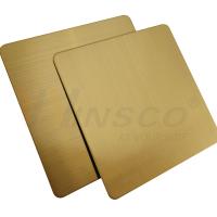China Za Brass Hairline Finish Stainless Steel Gold Color AFP SS 201 304 316 Sheet for sale