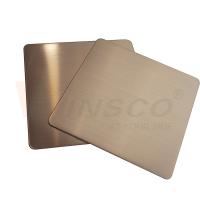 China Satin Red Copper Hairline Stainless Steel Sheet 316l Finished AFP Ornamental New Style for sale