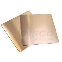 China Satin Red Copper Hairline Stainless Steel Sheet 316l Finished AFP Ornamental New Style for sale