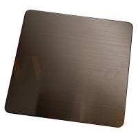 China Anti Corrosion Bronze Hairline Stainless Steel AISI 201 304 316 Sheet for sale
