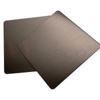 China Anti Corrosion Bronze Hairline Stainless Steel AISI 201 304 316 Sheet for sale