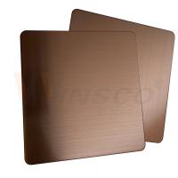 China Anti Finger Copper Color Hairline Finish Stainless Steel Sheet For Panel Ornamental for sale