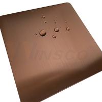 China Anti Finger Copper Color Hairline Finish Stainless Steel Sheet For Panel Ornamental for sale