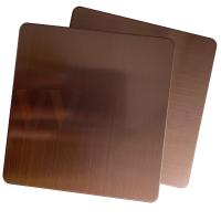 China GB 201 304 316 Hairline Stainless Steel Sheet Brown PVD Color Accept Customized for sale