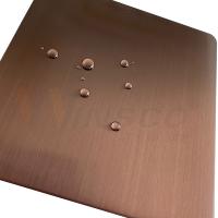 China GB 201 304 316 Hairline Stainless Steel Sheet Brown PVD Color Accept Customized for sale