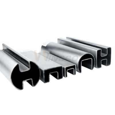 China Single Slot 201 304 316 Stainless Steel Welded Tube Double Groove Round Square Rectangular Oval Inox Special Shaped for sale