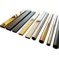 China AISI 304 316 Decorative Stainless Steel Tubes with Customizable Surface Finish for Bathroom Fixtures and Shower Enclosures for sale