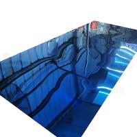 China 304 304L Grade Blue Colored Mirror Surface Stainless Steel Sheet 4FTX8FT for sale