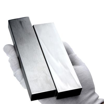 China 25mmx13mm Size SS 201 304 316 Inox Rectangular Tube 2'' x 1/2'' 0.4mm-2.0mm Thickness Stainless Steel Flat Pipe for sale