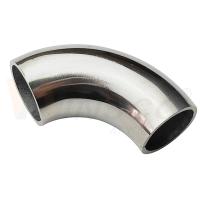 China 1.2mm 1.5mm Thickness 201 304 316 Grade Mirror Satin Surface 15.9mm OD Stainless Steel Handrail Elbow 55mm Arc Length for sale