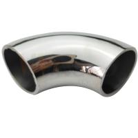 China Fine Polishing Satin Inox Baluster Fittings 201 304 316 Grade 25.4mm 1'' Dia 66mm Arc Stainless Steel 90 Degree Elbow for sale