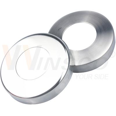 China C304 C316 Stainless Steel Inox Balustrade Base Cover For 12.7mm 19mm 1'' 31.8mm 38.1mm 2'' Round Pipe for sale