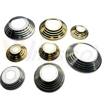 China SS 201 304 Inox Stiar Parts Silver Gold Stainless Steel Handrail Base Cover For 19mm 1'' 2'' 63.5mm  Round Newel Post for sale
