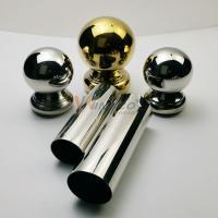 China Stainless Steel Handrail Decorative Ball for 38.1mm 50.8mm 63.5mm Round Tube with Mirror Satin Gold Finish in AISI 201 and 304 for sale