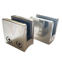 China 45 × 45 × 25mm Stainless Steel Glass Clamp for 8mm Glass Panels with SS304/SS316 Options for Round or Square Railing Posts for sale