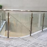 China 45 × 45 × 25mm Stainless Steel Glass Clamp for 8mm Glass Panels with SS304/SS316 Options for Round or Square Railing Posts for sale