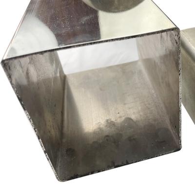 China Lower Cost 201 304 316 Grade Inox Square Tube Mirror Stain Finished 200mmx200mm Large Size Stainless Steel Pipe for sale