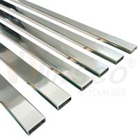 China SUS 304 8K Mirror Surface PVD Color Inox Rectangular Tube 30mmx10mm Size 1.2mm 1.5mm Thick Stainless Steel Bathroom Pipe for sale