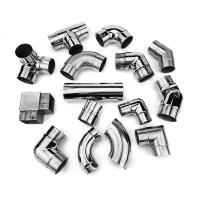China Mirror Polished Stainless Steel 90 Degree Handrail Elbow Connector for Round Tubes for sale