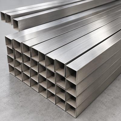 China 40x40mm Brushed Stainless Steel Square Tube in Grades 201/304/316 | VVINSCO for sale