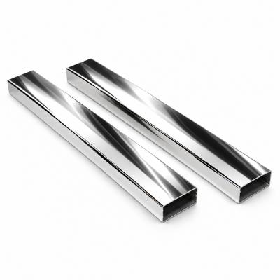 China 8K Mirror Polished Stainless Steel Rectangular Tube SS201 SS304 SS316 for Glass Railing and Architectural Decoration for sale