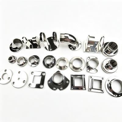 China 304 316 Stainless Steel Base Flange, Round Square Base Plate for Stair Balustrade Handrail Post Mounting for sale