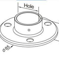 China 304 316 Stainless Steel Base Flange, Round Square Base Plate for Stair Balustrade Handrail Post Mounting for sale