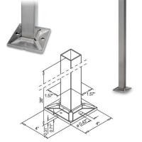 China 304 316 Stainless Steel Base Flange, Round Square Base Plate for Stair Balustrade Handrail Post Mounting for sale