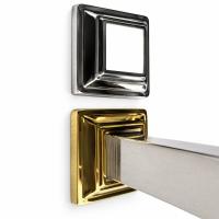 China 201/304 Stainless Steel Square Post Base Covers for Saudi Arabia – Silver & Gold for sale