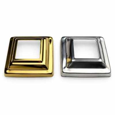 China 201/304 Stainless Steel Square Post Base Covers for Saudi Arabia – Silver & Gold for sale