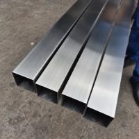 China 50x50mm Satin Brushed Stainless Steel Square Tube ASTM A554 in Grades 201, 304, 316 for sale