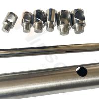 China 304 316 Stainless Steel Cross Bar Holder for Round Railing Tubes, Blind Hole and Through Hole for sale