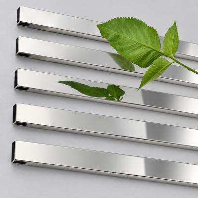 China 30x10mm SUS 304 316 201 8K Mirror Polished Stainless Steel Rectangular Tube for Bathroom Furniture & Decoration for sale
