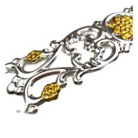 China Customizable Stainless Steel Decorative Scrolls & Floral Ornaments with Polished Silver Finish for Architectural Metalwork for sale