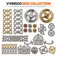 China Customizable Stainless Steel Decorative Scrolls & Floral Ornaments with Polished Silver Finish for Architectural Metalwork for sale
