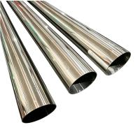 China 304L Stainless Steel Tube Mirror Polished Round Square Rectangular Pipe with Customized Length for Handrail Building Decoration for sale