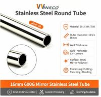 China 16mm (5/8 inch) 600G Mirror Polished Stainless Steel Round Tube SS201 SS304 SS316 for Handrail and Railing for sale