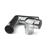 China SS201, SS304 & SS316 Stainless Steel 90° Short Handrail Elbow for 25.4–50.8mm Round Tubes for sale