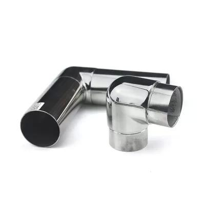 China SS201, SS304 & SS316 Stainless Steel 90° Short Handrail Elbow for 25.4–50.8mm Round Tubes for sale