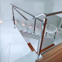 China Stainless Steel Stair Balustrade Fittings & Glass Handrail Components for sale