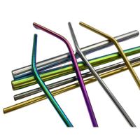 China 304 Stainless Steel Drinking Straws - Reusable Metal Straws with Custom Colors for Beverages for sale