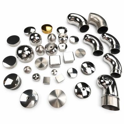 China 201 / 304 / 316 Stainless Steel Round and Square Tube End Caps for Handrails for sale
