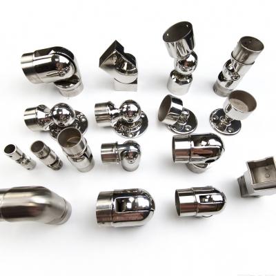 China 304/316 Stainless Steel Adjustable Handrail Elbow, Swivel Railing Tube Connector Fittings for sale