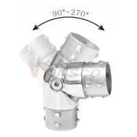 China 304/316 Stainless Steel Adjustable Handrail Elbow, Swivel Railing Tube Connector Fittings for sale