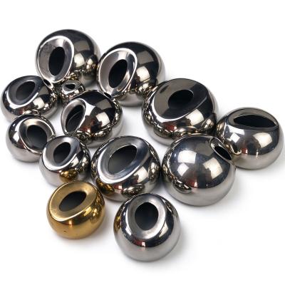 China 201/304 Stainless Steel Railing Ball Top Support with Socket, Perforated Handrail Ball for sale