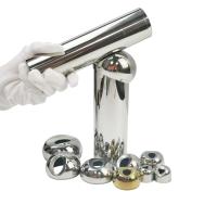 China 201/304 Stainless Steel Railing Ball Top Support with Socket, Perforated Handrail Ball for sale