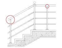 China 201/304 Stainless Steel Railing Ball Top Support with Socket, Perforated Handrail Ball for sale