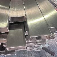 China 40×20mm Stainless Steel Rectangular Tube with 180G Hairline Finish in SS201 304 316 Grade for sale